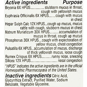 Cold Medicine for Kids Ages 2+ by Hyland's, Cold 'n Mucus Relief Liquid, Natural Relief of Mucus & Congestion, Runny Nose, Cough, 4 Ounces