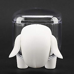 Cute Qtip Holder Dispenser, 2Pcs Cartoon Sheep Shape Cotton Swab Storage Box Cotton Balls Holder Bathroom Vanity Storage Canister(White)