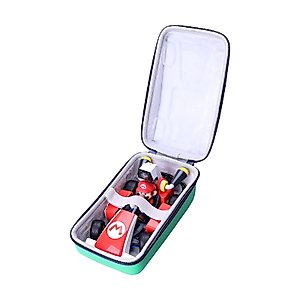L LTGEM Storage Case for Mario Kart Live: Home Circuit -Luigi Set - Nintendo Switch Luigi Set Edition - Travel Protective Carrying Bag(Green)
