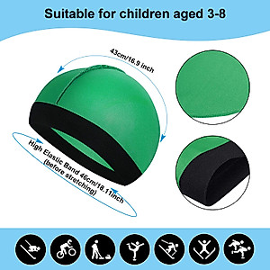 12 Pieces Kids Satin Silky Wave Caps Set Unisex Baby Beanie Cap Elastic Band Skull Caps for Boys Girls Multiple Colors