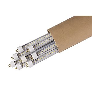 8Pack of 4Ft T5 28W LED Tube w 5000K White 5000 Lumen,2 PPF/W to Replace & retrofit 54W Fluorescent T5HO Lamps Directly Work w Previous Ballast.