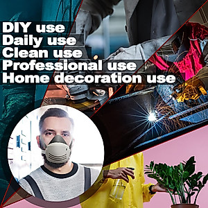Ougulie Reusable Respirator Mask Lightweight Portable to Protection Against Dust, Fumes, Asbestos and Other Airborne Particles while Painting, Spraying, Polishing and More