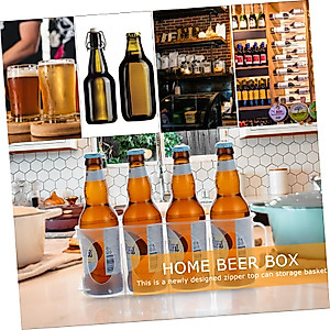 Hemoton 2pcs Refrigerator Organizer Bins Drink Holder Storage Bin Portable Pop Soda Can Dispenser Beverage Holder for Fridge Storage Sliding Freezer Kitchen Countertops Cabinets