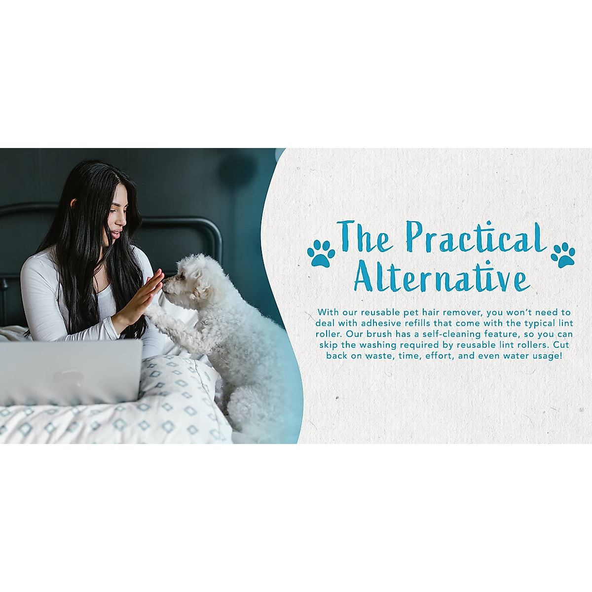 Lint Brush and Pet Hair Remover for Laundry, Clothes, Couches, Car Seats, Furniture and Fabric. Reusable Dog and Cat Fur Wizard Hair Removal Brush. ALLISTAR (Sky Blue)