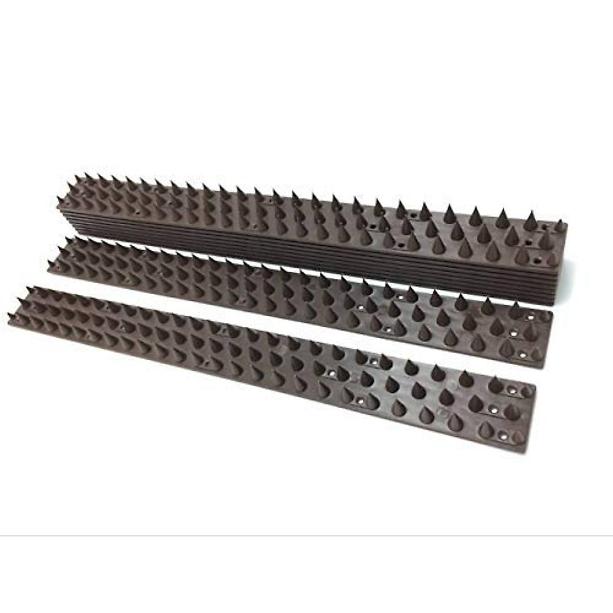 Bird Spikes Durable Pigeon Anti-Climbing Security for Fence Walls, Pack of 10PCS, 14.5FT Brown