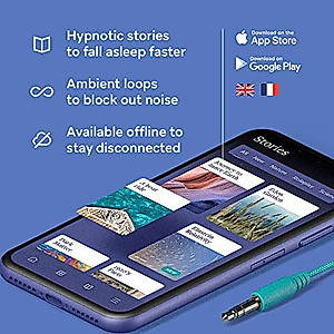 HoomBand Innovative Headband for Sleep, Travel, Meditation | 3.5mm Jack Wired | Ultra Flat Speakers | Free Access to Hypnotic Stories Created by Sleep Experts (Size S)