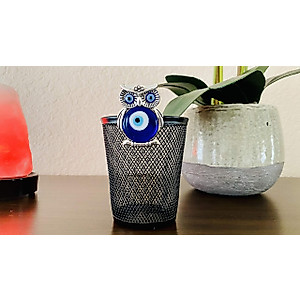 LUCKBOOSTIUM Decorative Magnets for Refrigerator, Cabinet Locker, Whiteboard - Metal Alloy Charms Collection - Office and Home Decor - Accessories for Good Sign & Charm (Owl)