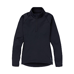 Burton Women's Heavyweight X Base Layer Quarter-Zip, True Black, XL
