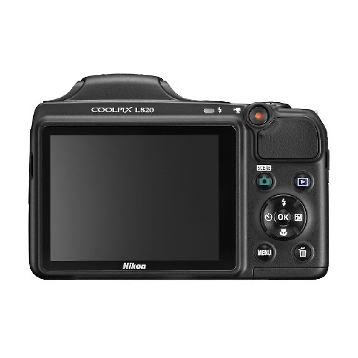 Nikon COOLPIX L820 16 MP CMOS Digital Camera with 30x Zoom Lens and Full HD 1080p Video (Black) (OLD MODEL) (Renewed)