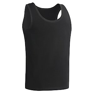 JARAZIN Tomboy Transgender Lesbian FTM Cotton Long Elastic Band Built-in Chest Binder (Large, Black 1)