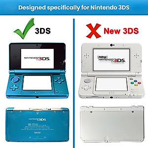 OSTENT Anti-Shock Hard Aluminum Metal Box Cover Case Shell for Nintendo 3DS Console Color Red