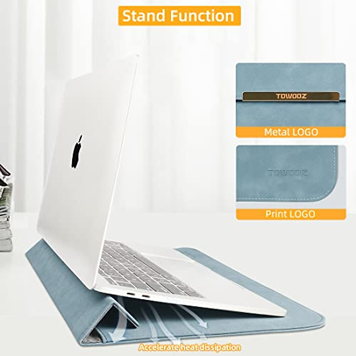 TOWOOZ Sleeve Compatible with 2022 New M2 MacBook Air 13.6 Inch A2681 / MacBook Pro 13-13.3 Inch/ MacBook Air 13-13.6 Inch M1 M2 Chip, Laptop Sleeve Case with Accessory Pouch