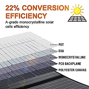 Nikota 100W Portable Solar Panel Foldable Solar Panels Charger Compatible with Jackery/Nikota Power Station,with USB 3.0 USB 2.0 DC Ports and Kickstand,for Camping, Hiking,RV Trips… Black