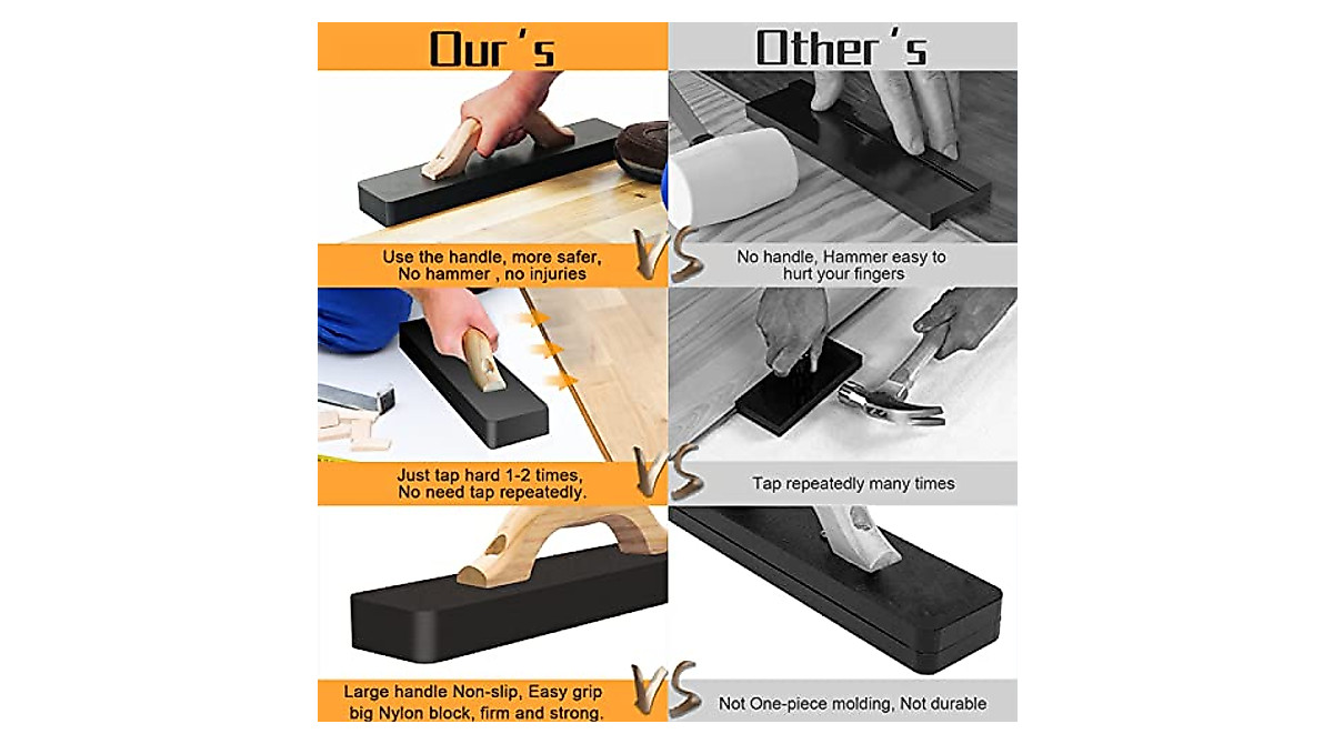 NAACOO Tapping Block for Flooring Installation - Easy, Safe & Professional