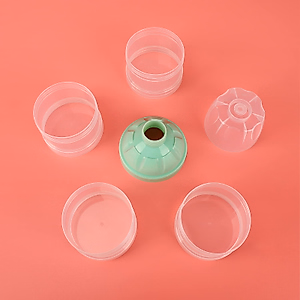 Accmor Baby Milk Powder Formula Dispenser, 4 Layers Stackable Formula Container for Travel, Non-Spill Snacks Formula Storage Container On The Go, BPA Free