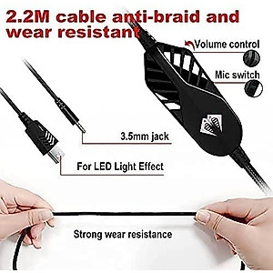 MXJCC Gaming Headset Pink for Noise Cancelling Over Ear Headphones with Microphone LED Light Mic for Laptop (Color : Pink)