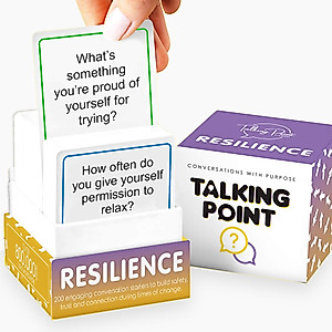 200 Resilience Conversation Starter Cards for Stronger Families - Build Trust, Safety and Connection Through Transitions or Life Changes - Deeper Discussion Parents Children's Therapy Icebreaker Game