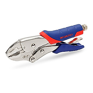 WORKPRO Pliers Set 4-piece Locking Plier Slip-joint Plier Groove Joint Pliers and Adjustable Wrench Home Maintenance Tool Kit