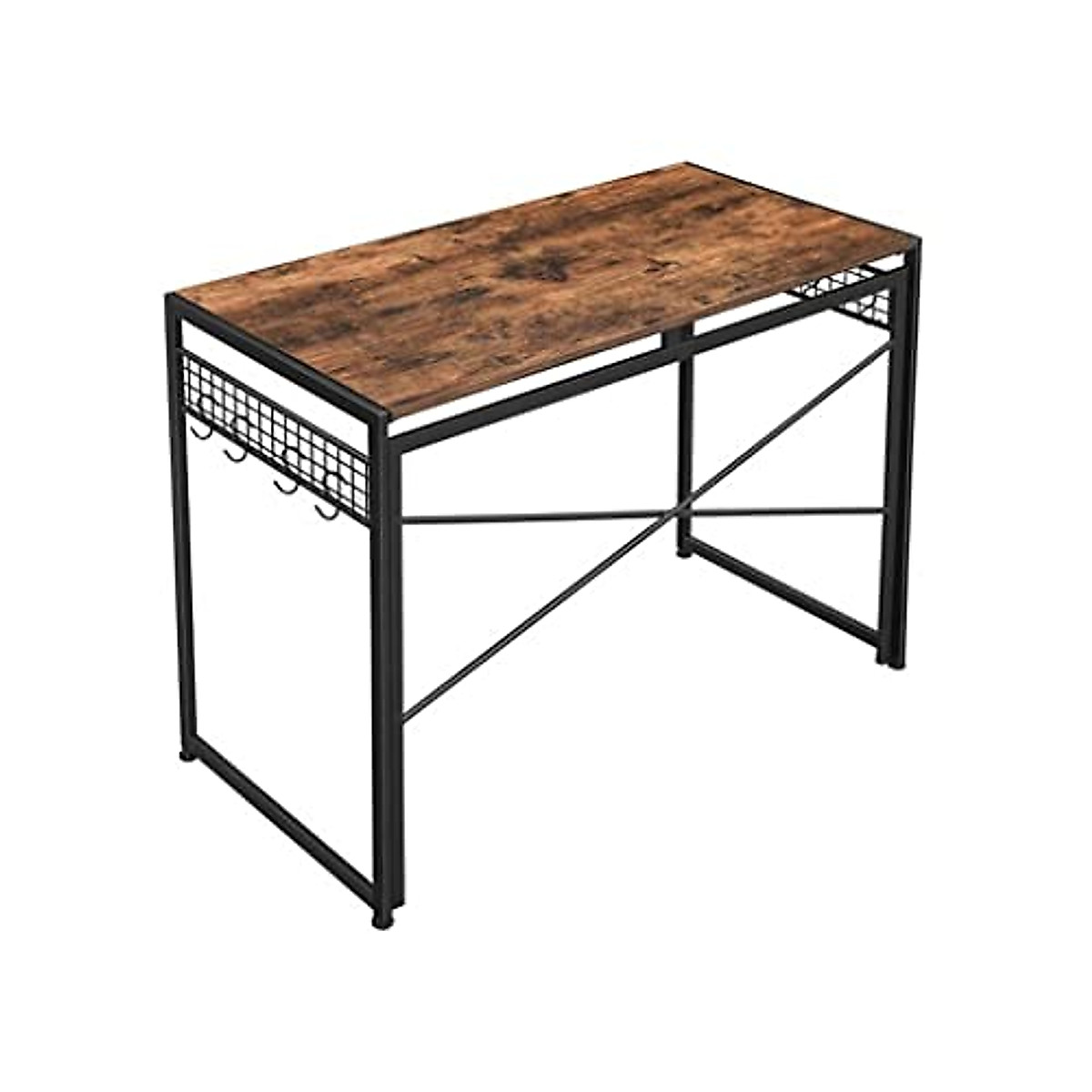 CZDYUF 39" Folding Computer Desk Writing Desk with 8 Hooks for Home Office Laptop