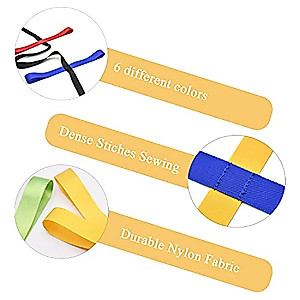 Children's Safety Walking Rope for Preschool Child Daycare Kids Outdoor Toddlers Walking Rope - 6 Colorful Waist Belt Rope 1"Wx146''L (6 Loops) (Black)