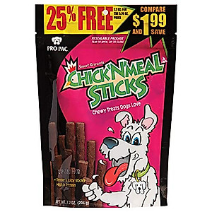Pro Pac Chick'N'Sticks Dog Treats, 7.2-Ounce Bag