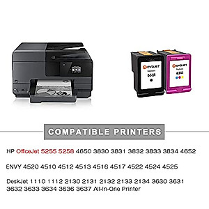 Novajet Remanufactured Ink Cartridge for HP 63XL 63 XL Compatible with Envy 4520 4512 4516 Officeje 3830 3833 4655 Deskjet 1112 2130 3630 3633 3634 High Yield (1 Black 1 Tri-Color)
