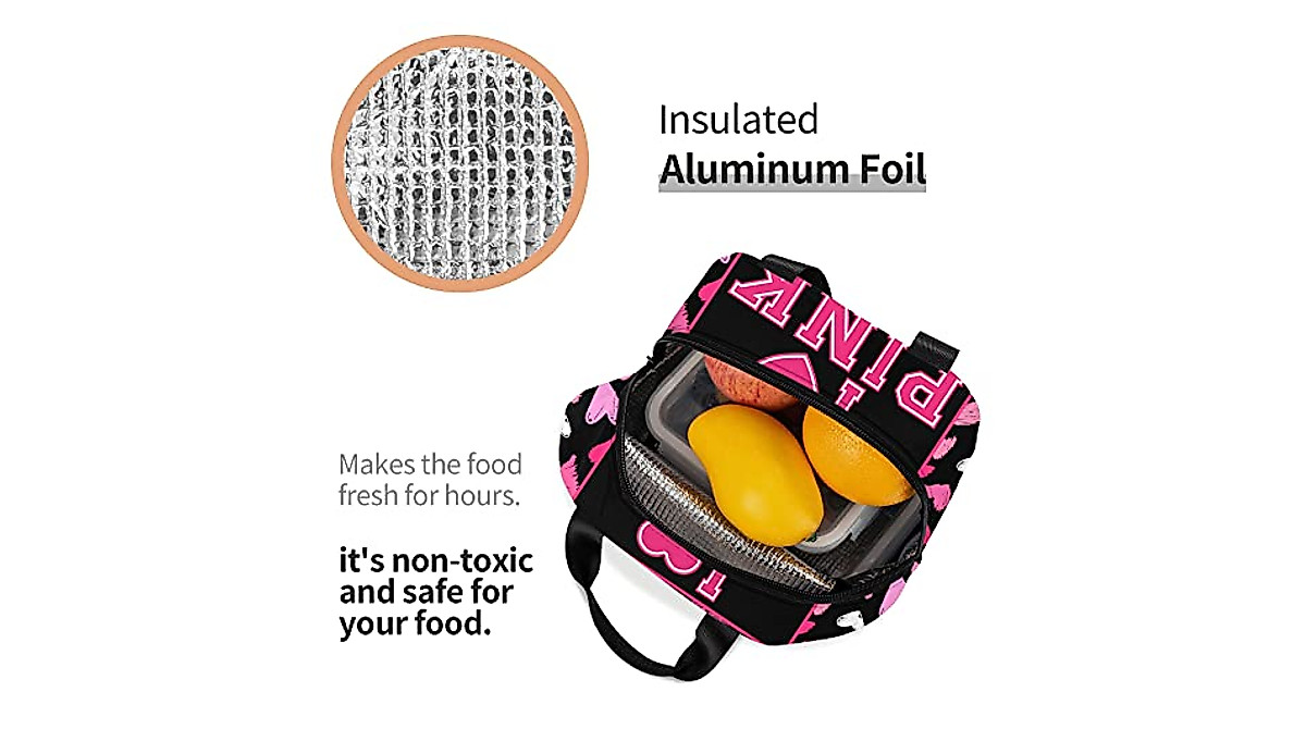 Giwawa Insulated Pink Heart Lunch Bag - Stylish & Practical
