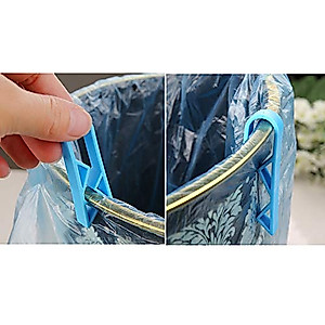 16 Pcs Garbage Bin Clip Garbage Bag Clip Anti-Slip Fixation Clip Holder Kitchen Washroom Garbage Can Waste Bin Trash Bag Non-Slip Clip Clamp Holder(Blue)