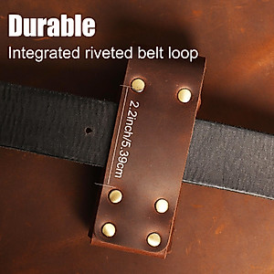 Topstache Leather Multitool Sheath for Belt - Multitool Holster for Belt - Leather Multitool Pouch for Leatherman Surge - Leather Multitool Case - Belt Loop Leather Multitool Holder, Darkbrown