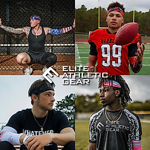 Elite Athletic Gear Tie Headbands 20+ Designs! Unisex (Adults & Children) Best for Sports, Fitness, Working Out, Yoga. (Yellow Lightning)