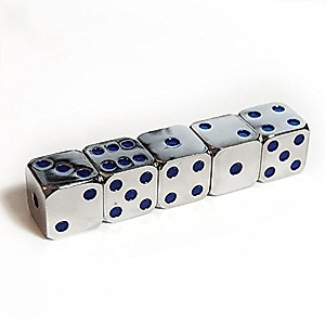 3Pcs D6 16mm Metal Alloy Custom & Unique Dice - Highly Polished Premium Edition (Gold, Sliver, Bronze)