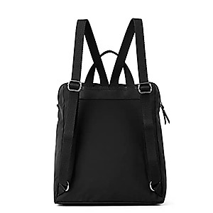 the sak Women's Recycled Esperato Backpack in Nylon, Spacious Bag with Adjustable Back Strap, Black II, One Size