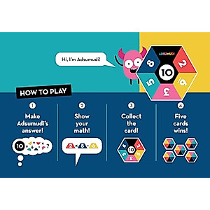 Evermade Adsumudi Math Game - The Monstrously Fun, Smart Game for Kids to Practice Multiplication, Division, Addition and Subtraction - Great for Kids Ages 8-12