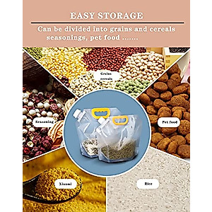 Cereal Containers Storage(5pcs -11lb)Airtight Food Storage Containers with Lids & Funnel, Air Tight Containers for Food Stand Up Rice Cereal Dry Food Storage Containers for Organizing Pantry Kitchen