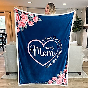 PeraBella Mothers Day Mom Gifts,Mom Birthday Gifts from Daughter and Son | Mom Blanket | Gifts for Mom | Mom Gifts Unique, Best Gifts for Elderly Mom, for Mothers Gifts,Sherpa Throw Blanket 65"x50"