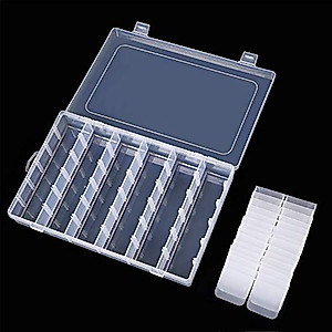 Benbilry 36 Grids Plastic Organizer Box w/Adjustable Dividers
