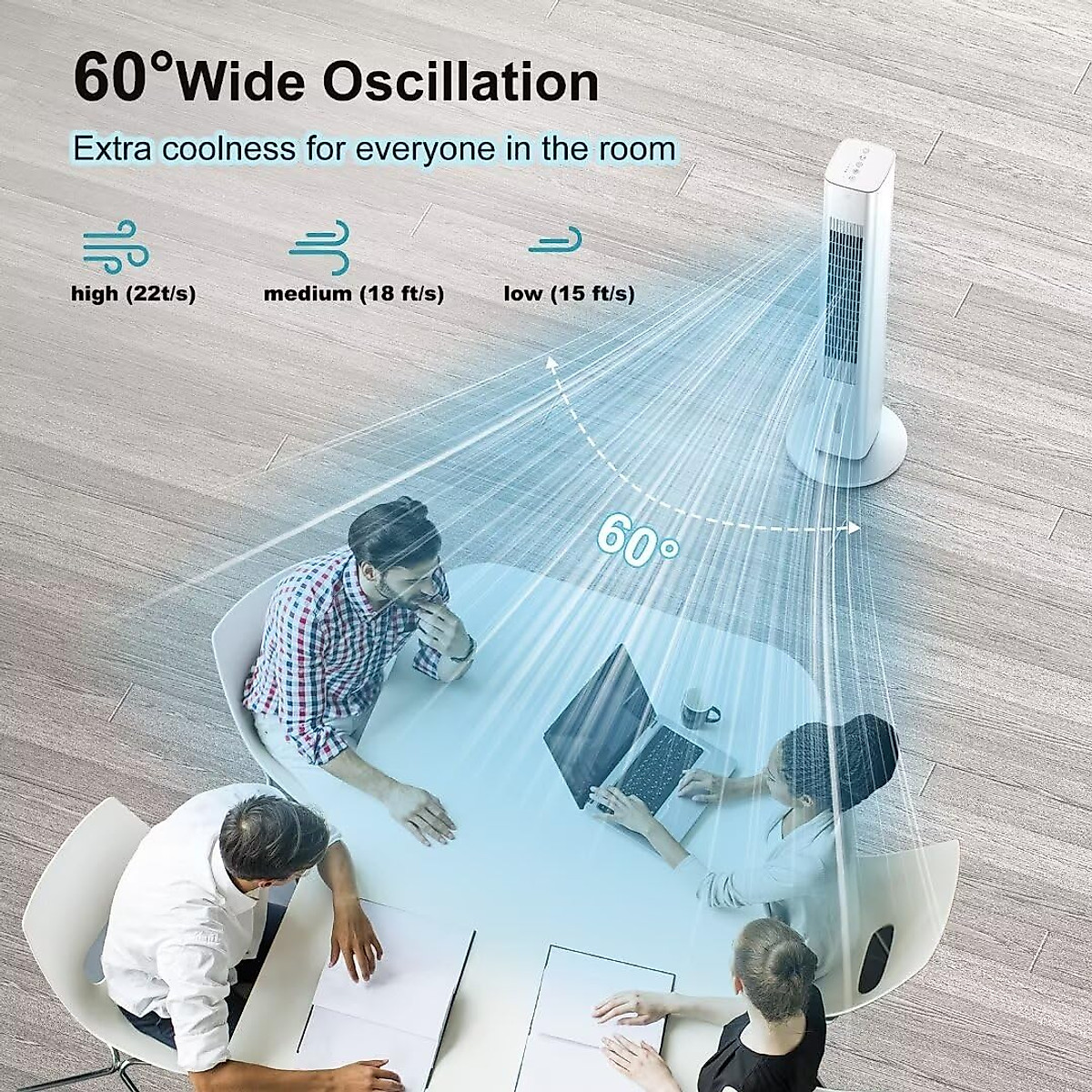 Windowless Portable Air Conditioner Ac Units with Remote, Evaporative humidifier Air Tower Cooling Fan, Small Indoor Outdoor Oscillating Swamp Cooler 7H Timer, Large White