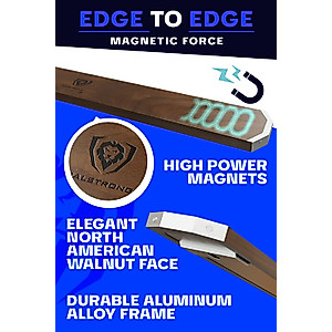 Dalstrong Magnetic Knife Holder Wall - Premium North American Walnut Wood - Knife Magnetic Strip - Aluminum Frame - 18" x 2.5" - Powerful Magnet Kitchen Bar - Easy Mount - Safely Display your Knives