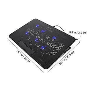 UKCOCO Computer Radiator Laptop Cooling Pad Laptop Stand Portable Laptop Fan Cooler Laptop Stand Cooler Laptop Stand for Desk Cooling Stand Laptop Mount Bracket Plate Plastic Notebook S6