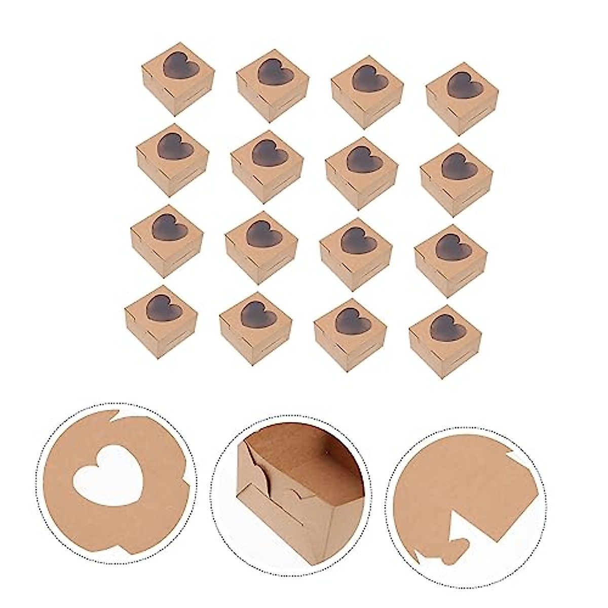 DOITOOL 20pcs Packing Boxes Dessert Box Cheesecake Container Mini Paper Cups Food Gift Box Gift Pastry Box Cake Kraft Gift Boxes Cupcake Holder Box Dessert Boxes Gift Packaging Boxes Chic