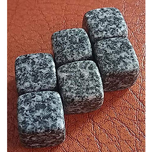 Whiskey Stones and Whiskey Glass Gift Boxed Set - 8 Granite Chilling Whisky Rocks + 2 Large 11 oz Crystal Glasses in Wooden Box - Great Gift for Dad's Birthday or Anytime For Dad/Father/husband bro