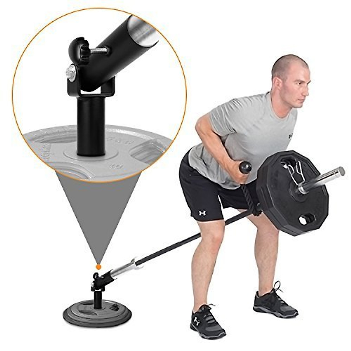 EVERSTRONG Elite Heavy Duty T-Bar Row Olympic Bars - Landmine Attachment for Barbell Workouts - Robust Steel Base for Home and Gym Fitness - Designed for 2-inch Olympic Barbell