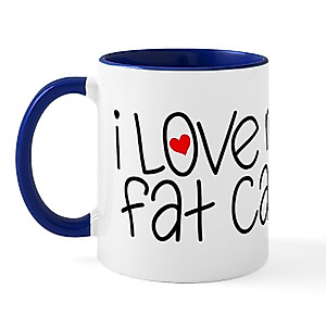 CafePress I Love My Fat Cat Mug Ceramic Coffee Mug, Tea Cup 11 oz