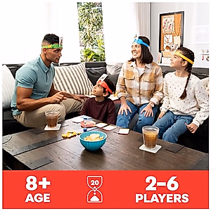 Hedbanz Picture Guessing Board Game 2020 Edition Family Games | Games for Family Game Night | Kids Games | Card Games, for Families and Kids Ages 8+