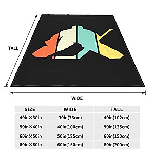 Vintage Hockey Goalie Throw Blankets Birthday Gifts Women Machine Washable Lightweight Plush Fuzzy Cozy Soft 50"X40" Blanket for Bed, Sofa, Couch, Travel, Camping