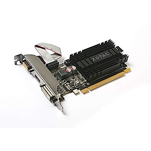 ZOTAC GeForce GT 710 2GB DDR3 PCI-E2.0 DL-DVI VGA HDMI Passive Cooled Single Slot Low Profile Graphics Card (ZT-71302-20L)