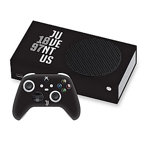 Head Case Designs Officially Licensed Juventus Football Club Typography Art Matte Vinyl Sticker Gaming Skin Decal Cover Compatible with Xbox Series S Console and Controller Bundle