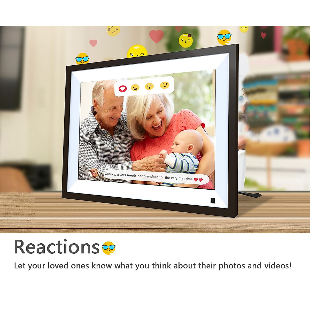 Digital Picture Frame 10.1 Inch Large Digital Photo Frame with IPS Full HD Touchscreen, 32GB WiFi Smart Frame Share Photos and Videos Instantly from Anywhere via Frameo App