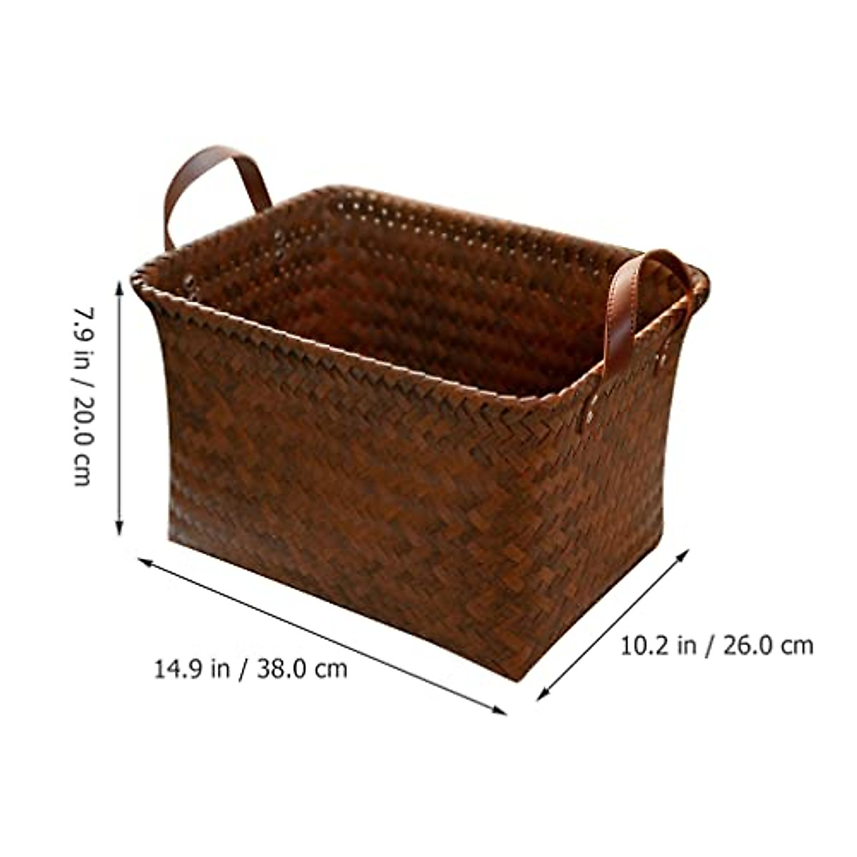 Cabilock Storage Baskets for Shelves Bread Basket Imitation Rattan Woven Basket Laundry Basket Laundry Holder Laundry Storage Basket Wicker Baskets Decoration Storage Containers