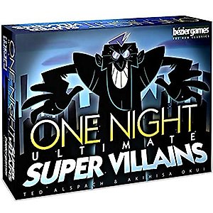 Bezier Games One Night Ultimate Super Villains, Family Friendly Party Game, Fun Game for Kids & Adults, Engaging Social Deduction, Fast-Paced Gameplay, Hidden Roles & Bluffing
